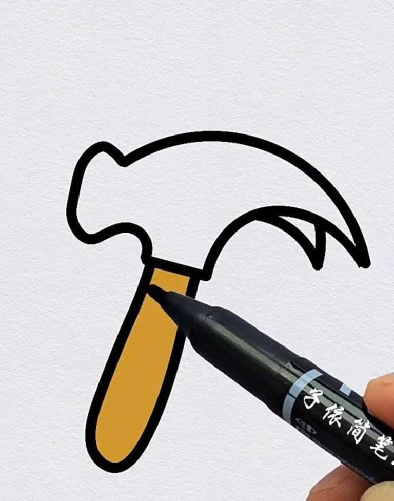 5+ easy steps on how to draw a hammer for beginners