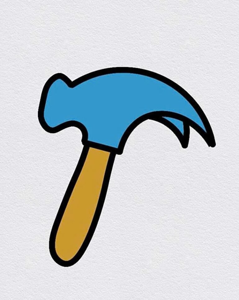 5+ easy steps on how to draw a hammer for beginners