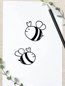 How to draw a bee in 6 fun and simple drawing stages