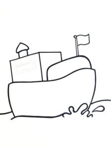 Step-by-step - How to draw a boat in just 5 minutes
