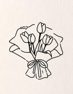 5+ easy steps on how to draw a bunch of flowers beautifully