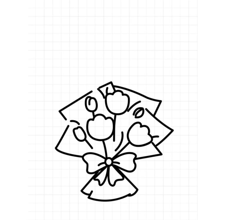 5+ easy steps on how to draw a bunch of flowers beautifully