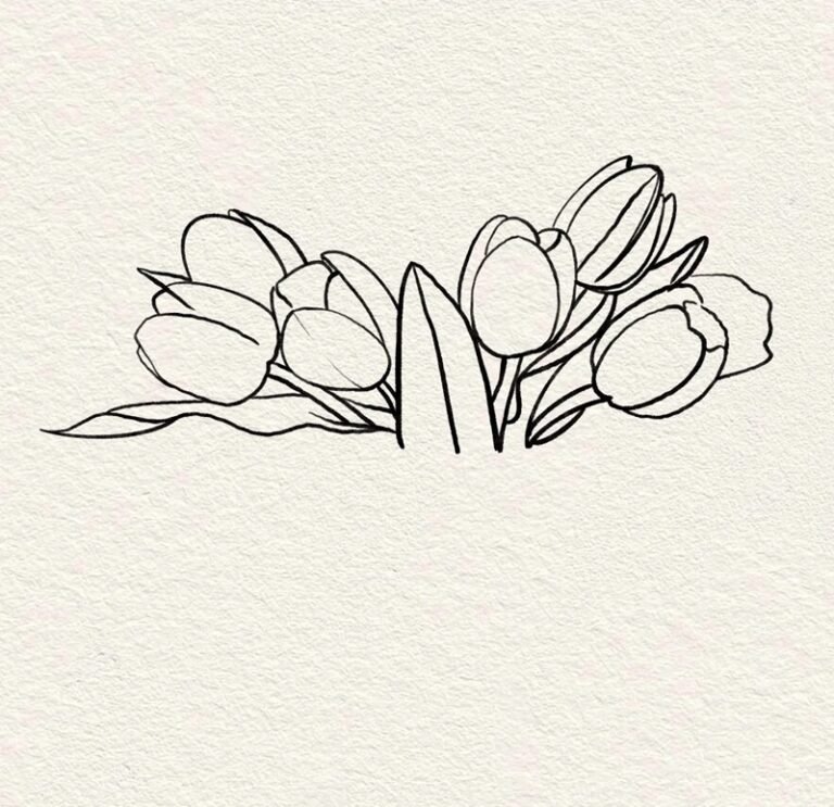 5+ easy steps on how to draw a bunch of flowers beautifully