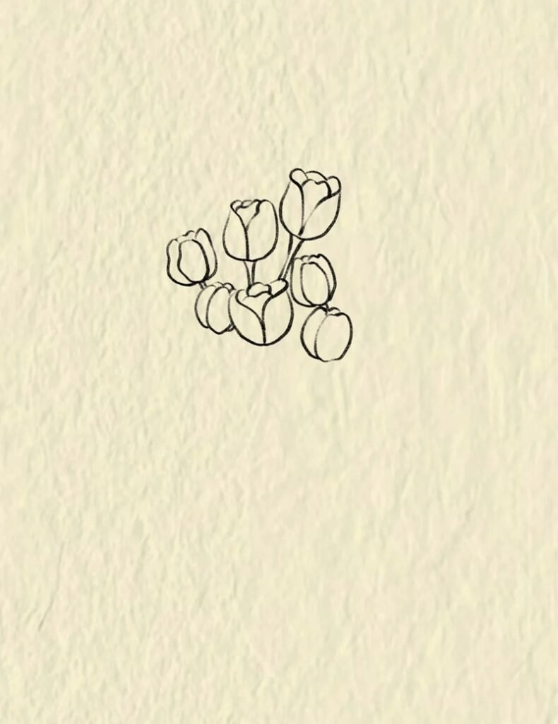 5+ easy steps on how to draw a bunch of flowers beautifully