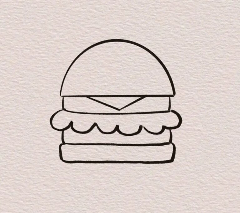 7 simple steps on how to draw a burger like a pro