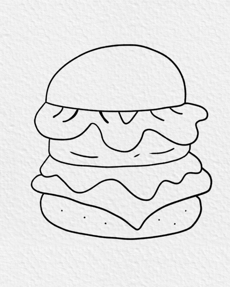 7 simple steps on how to draw a burger like a pro