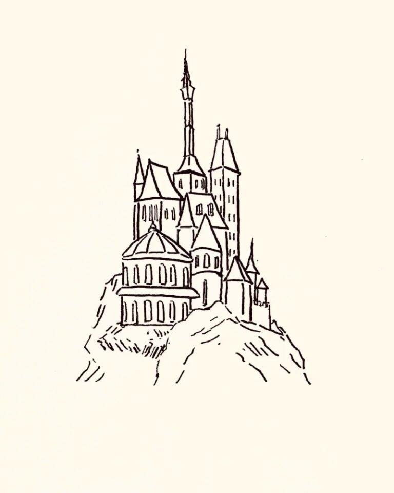5+ easy steps on how to draw a Castle like a pro
