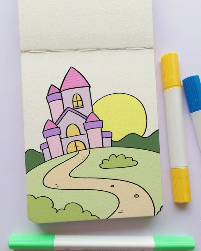 5+ easy steps on how to draw a Castle like a pro