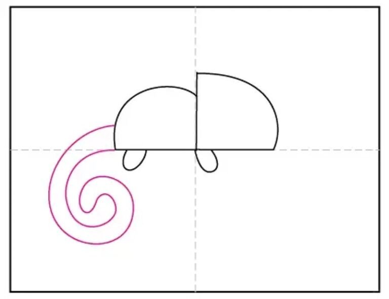 6+ simple steps on how to draw a Chameleon like a pro