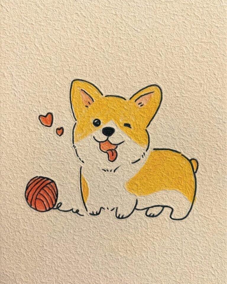 How to draw a corgi in 6 simple and cute cartoon steps