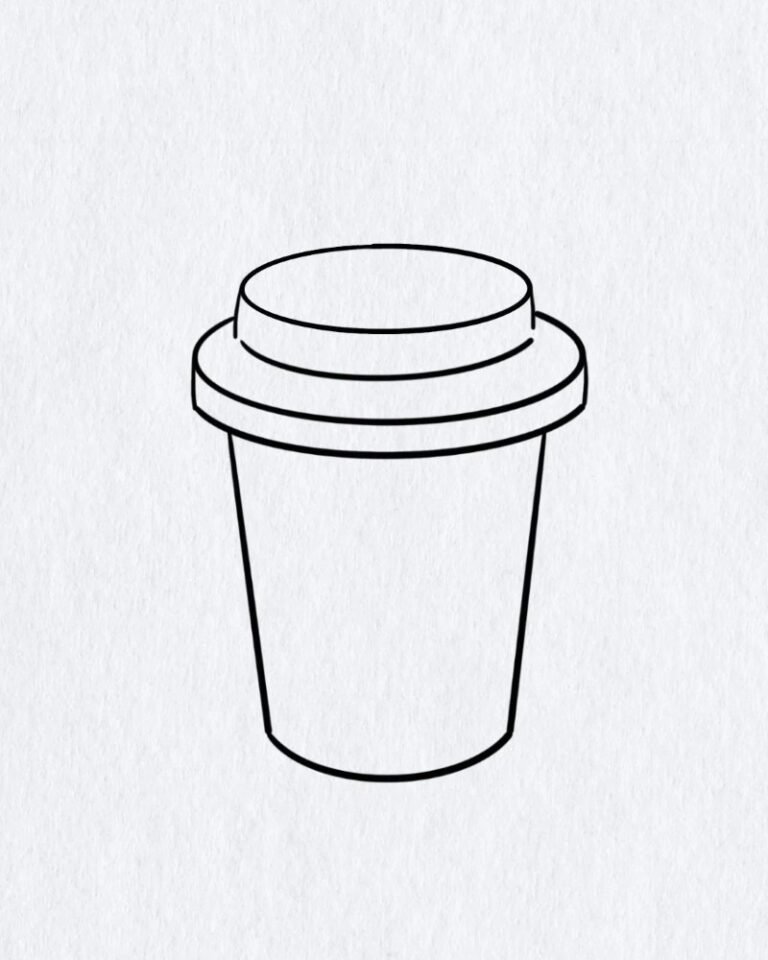 How to draw a coffee cup in 7 smooth and stylish strokes