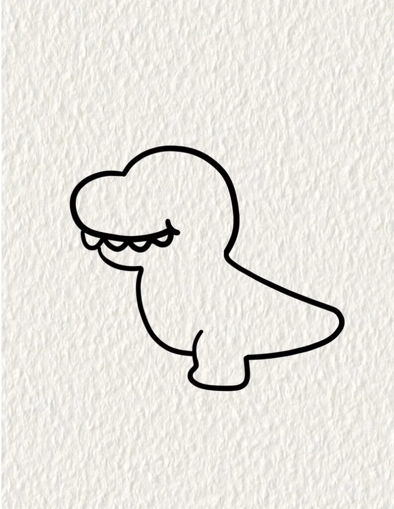 Top 5+ simple ways on how to draw a Dinosaur easy for kids - Dooduko ...
