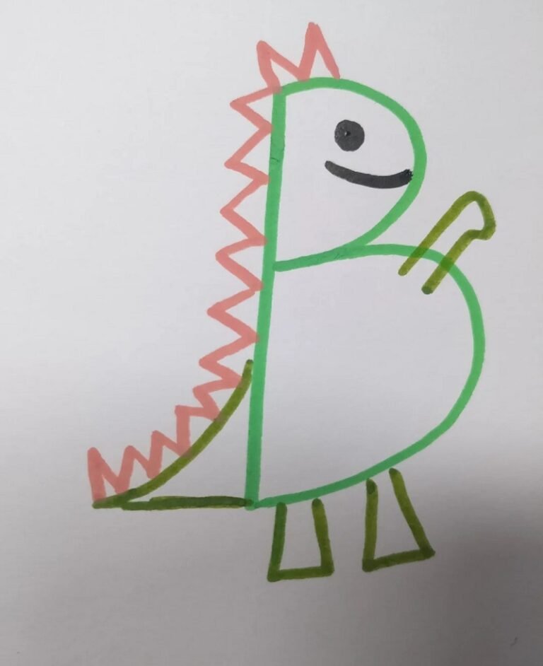 Top 5+ simple ways on how to draw a Dinosaur easy for kids - Dooduko ...