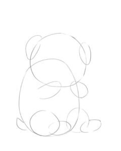How to draw a Pug in 6 Simple and cute steps