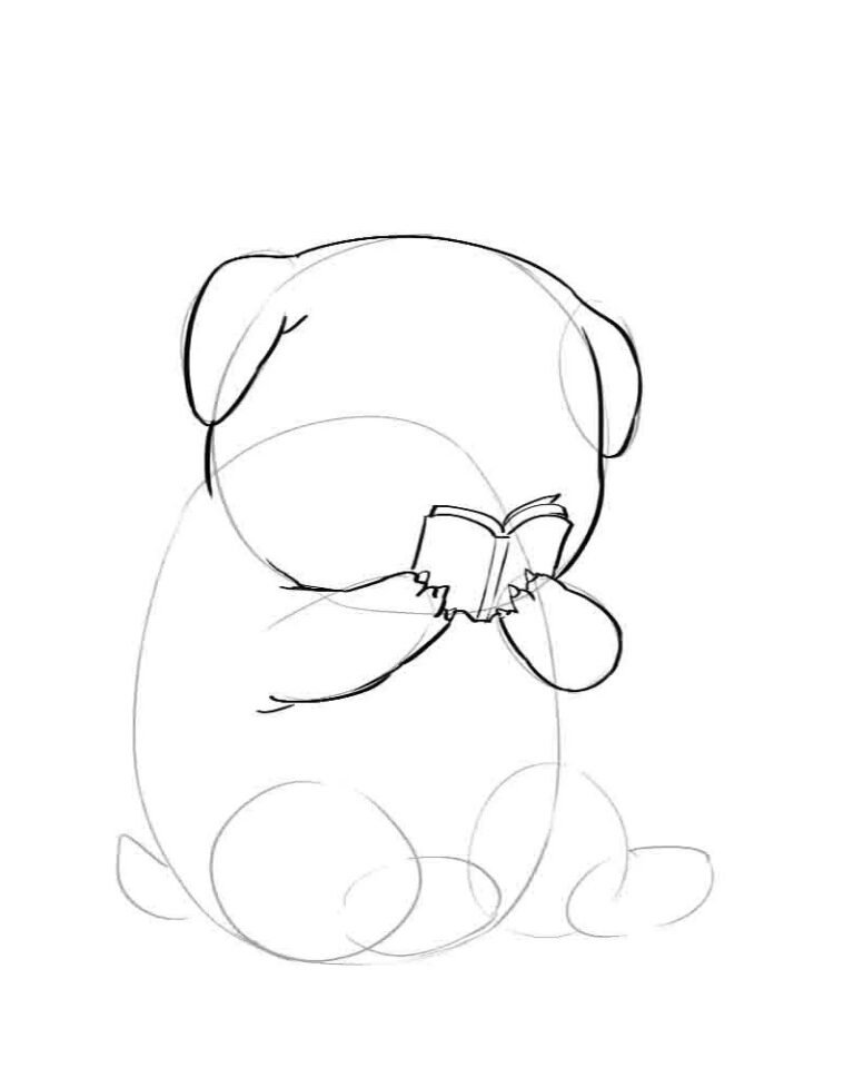How to draw a Pug in 6 Simple and cute steps