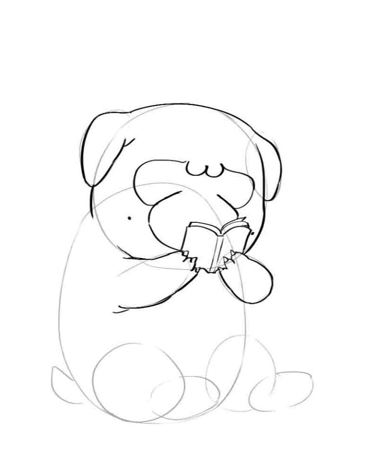 How to draw a Pug in 6 Simple and cute steps