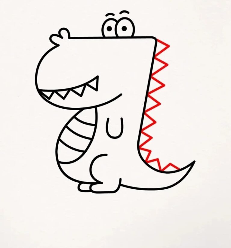 How to draw a crocodile in 6+ fun and simple drawing steps