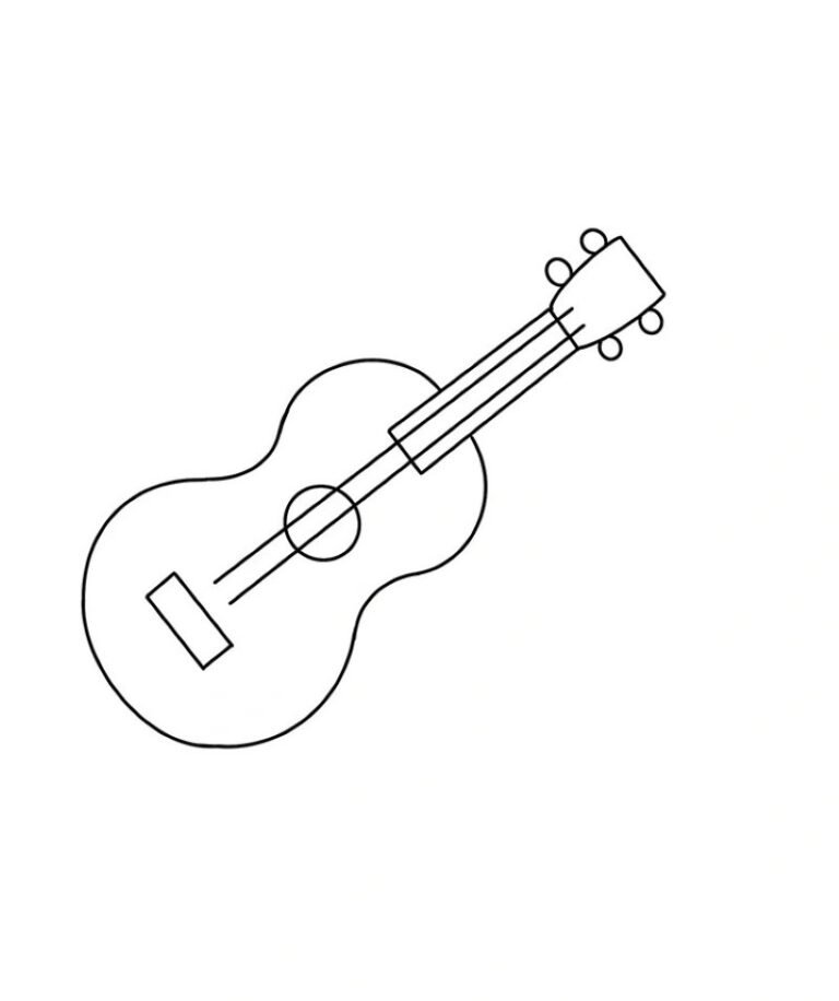 9+ easy steps on how to draw a Guitar for beginners