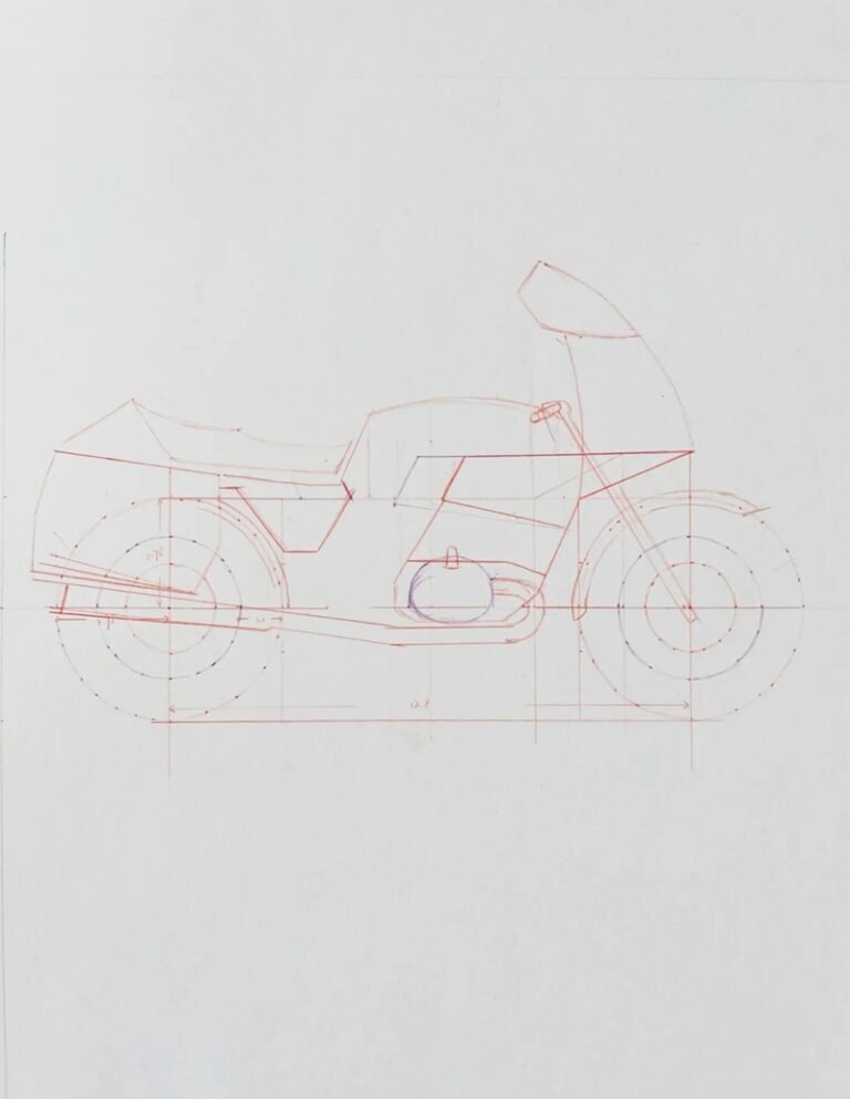 How to draw a motorcycle in 6 simple and fun steps