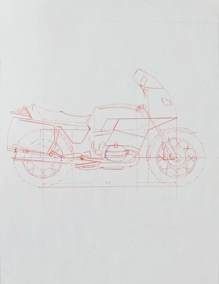 How to draw a motorcycle in 6 simple and fun steps