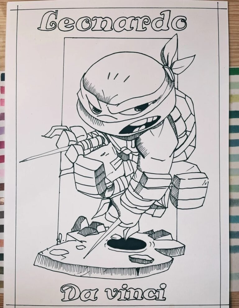 9+ easy steps on how to draw a Ninja Turtle for beginners