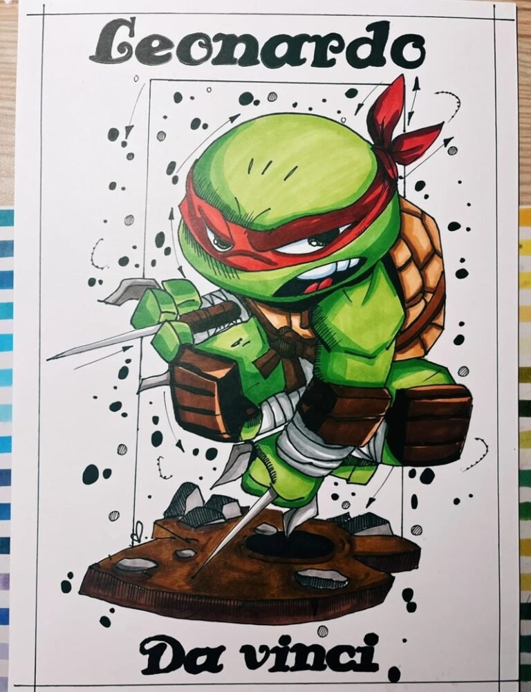 9+ easy steps on how to draw a Ninja Turtle for beginners