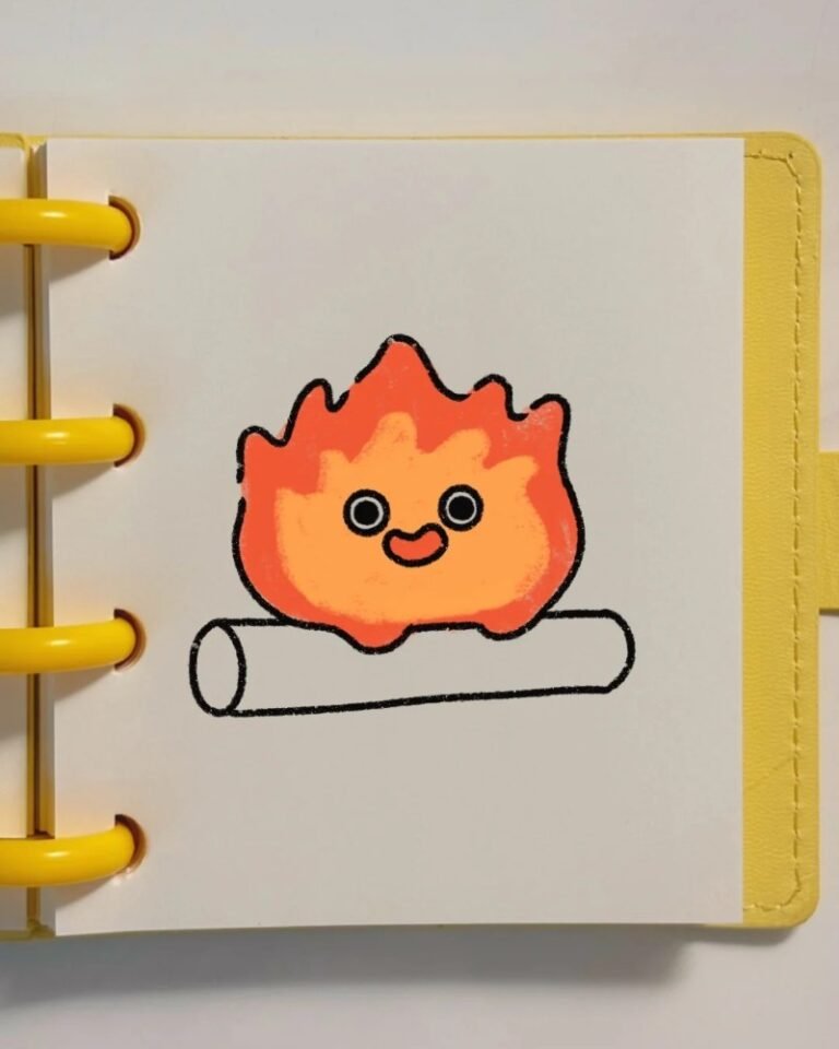 How to draw a flame in 5 easy steps for beginners