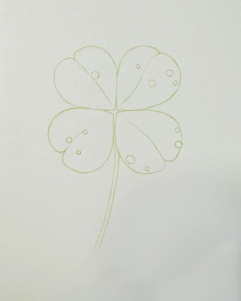 8+ fun ways to learn how to draw a four leaf clover