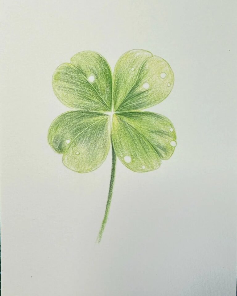 8+ fun ways to learn how to draw a four leaf clover