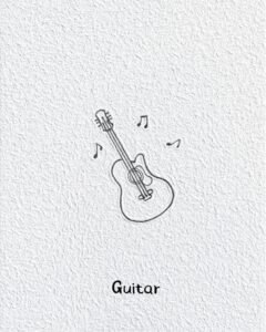 9+ easy steps on how to draw a Guitar for beginners