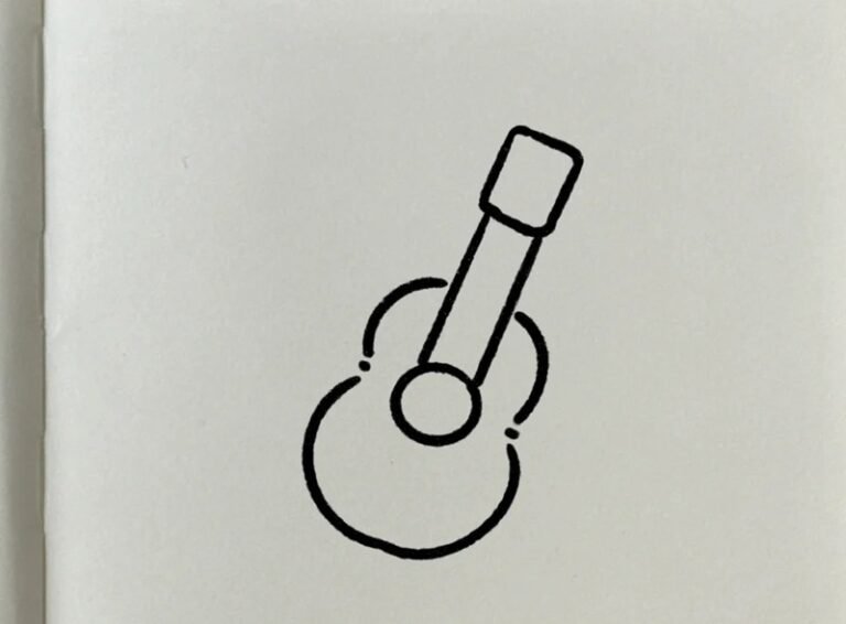 9+ easy steps on how to draw a Guitar for beginners