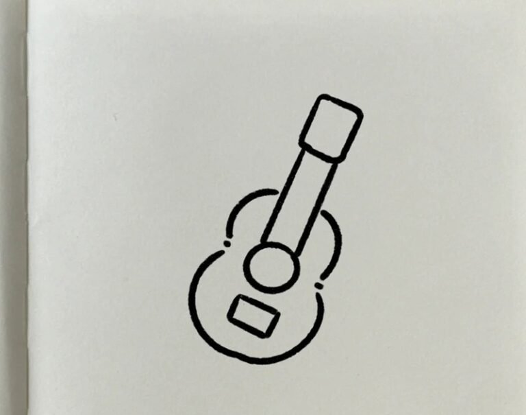 9+ easy steps on how to draw a Guitar for beginners