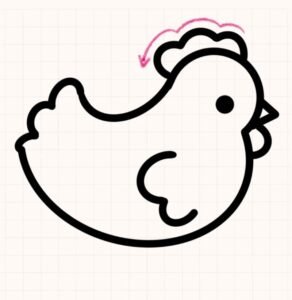 How to draw a hen in 7 simple and fun sketching steps