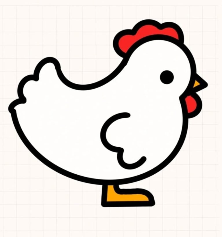 How to draw a hen in 7 simple and fun sketching steps