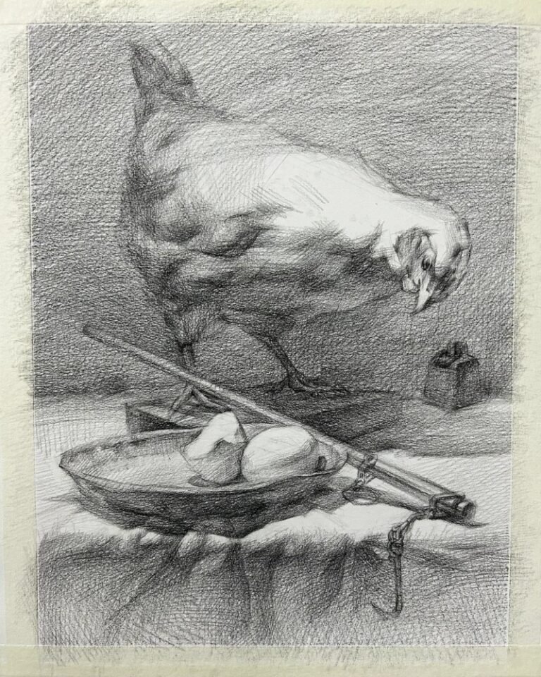 How to draw a hen in 7 simple and fun sketching steps
