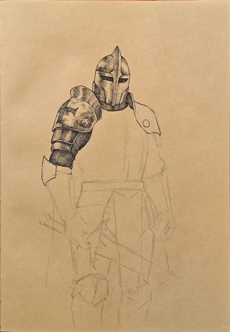 How to draw a knight in 6 detailed and fun steps