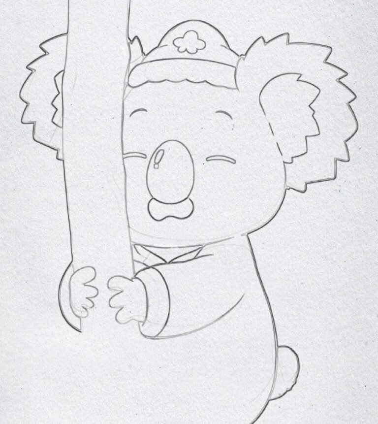 5+ easy steps on how to draw a Koala for beginners