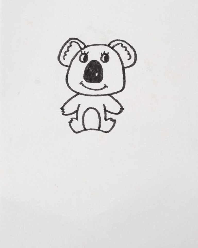 5+ easy steps on how to draw a Koala for beginners