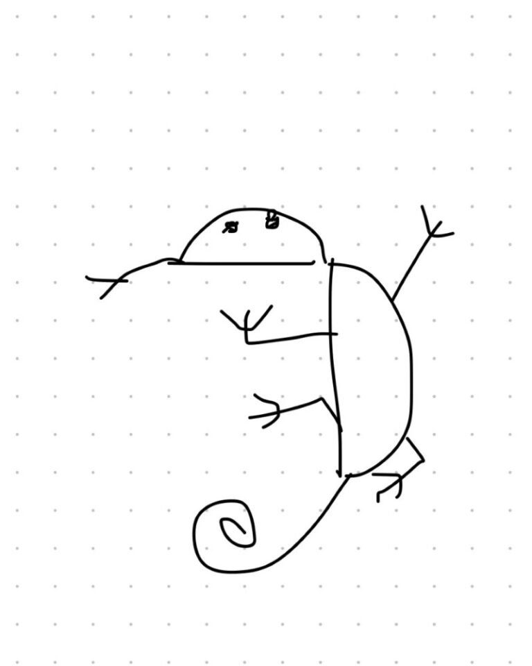 7+ simple steps on how to draw a Lizard for beginners