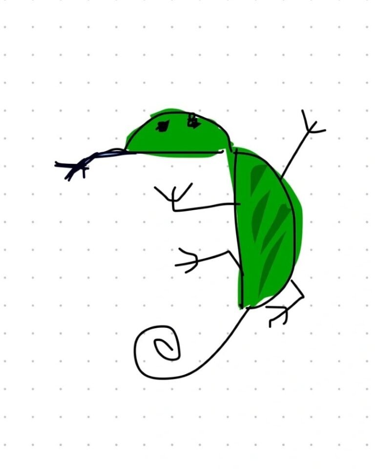 7+ simple steps on how to draw a Lizard for beginners