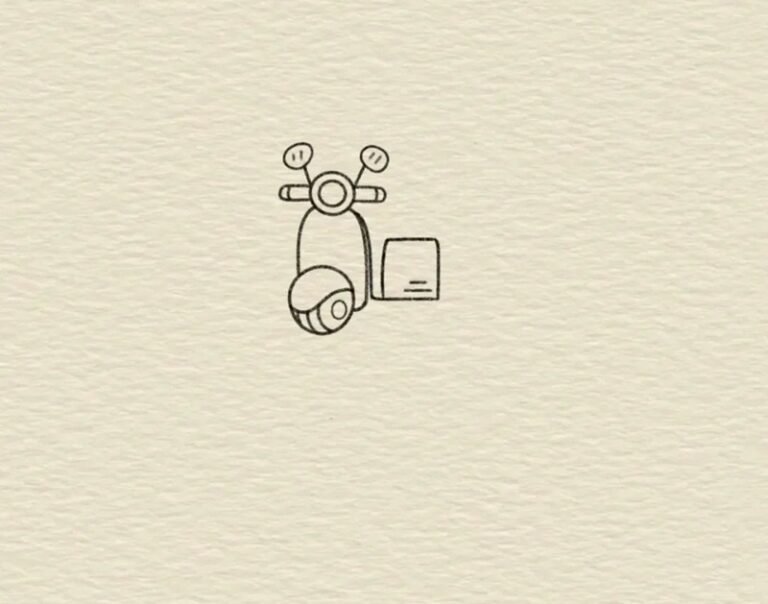 How to draw a motorcycle in 6 simple and fun steps