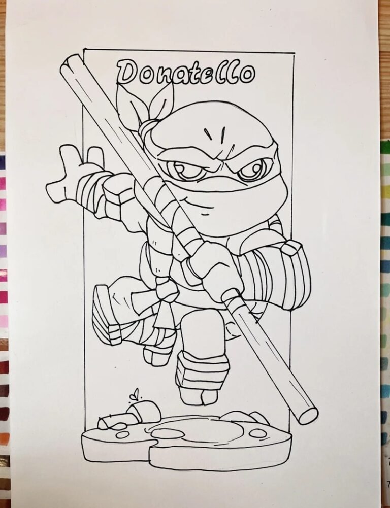 9+ easy steps on how to draw a Ninja Turtle for beginners