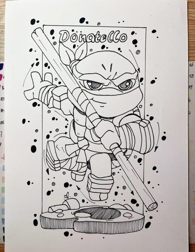 9+ easy steps on how to draw a Ninja Turtle for beginners