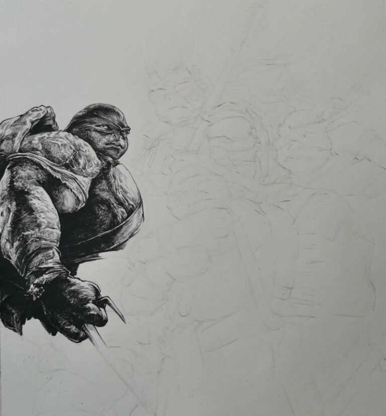 9+ easy steps on how to draw a Ninja Turtle for beginners