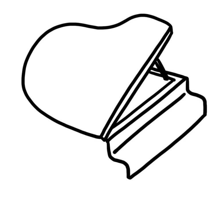 Top 10 tutorials on how to draw a piano step by step