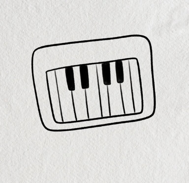 Top 10 tutorials on how to draw a piano step by step