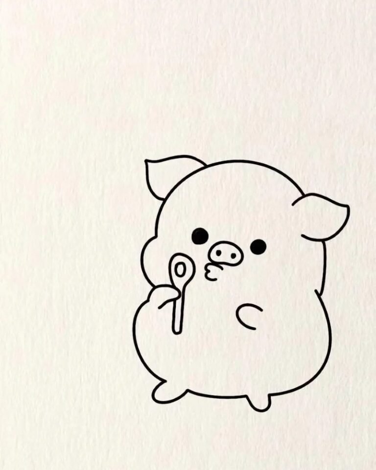 How to draw a pig in 6+ cute cartoon styles