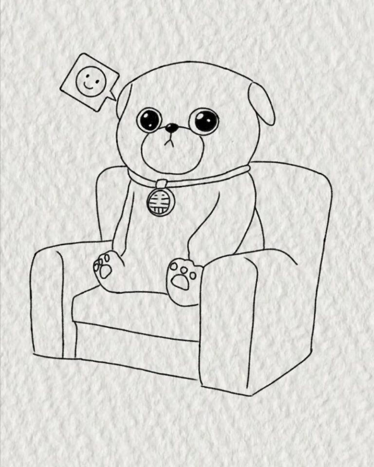 How to draw a Pug in 6 Simple and cute steps