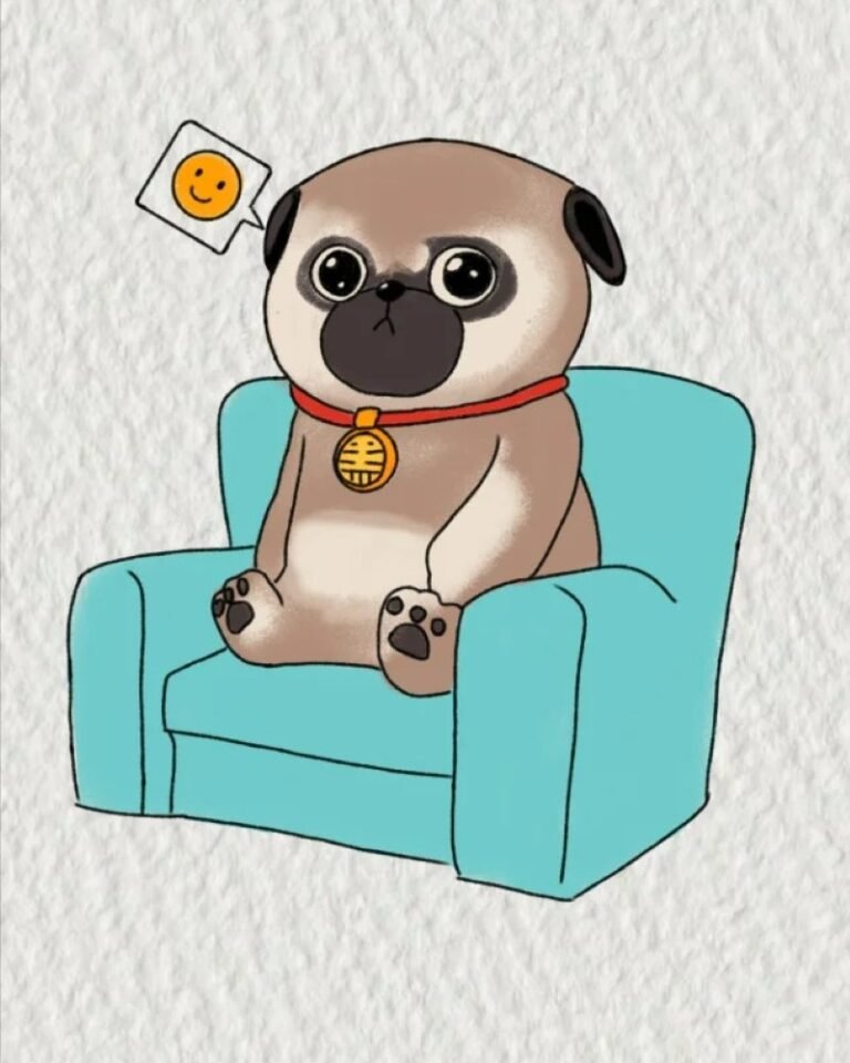 How to draw a Pug in 6 Simple and cute steps