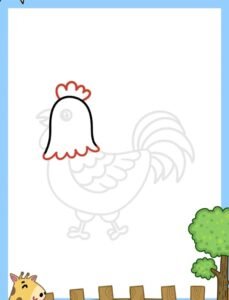 5 easy steps on how to draw a rooster for beginners